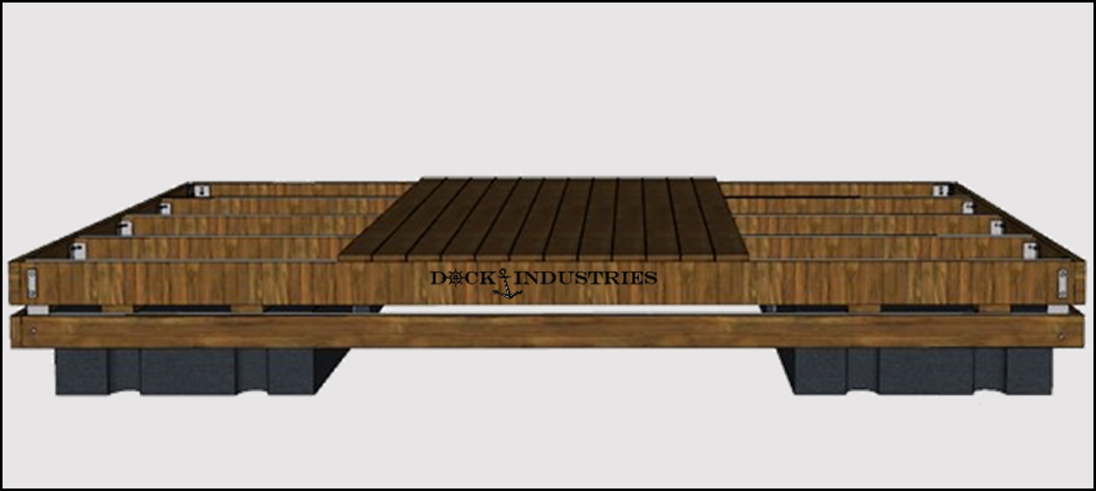 Commercial dock kit 8'x16' - Unanchored - Dock Industries