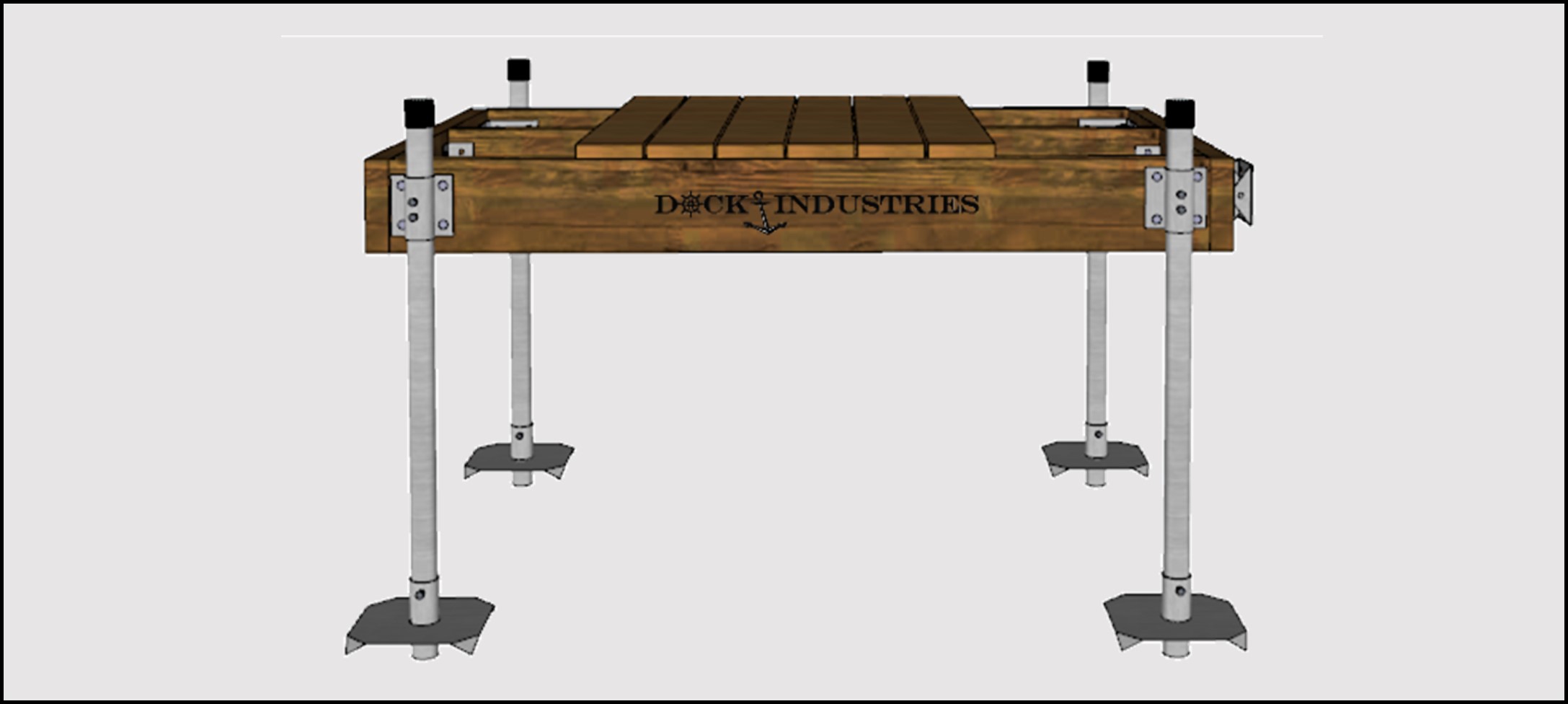 4'x6' Residential fixed dock kit - Dock Industries