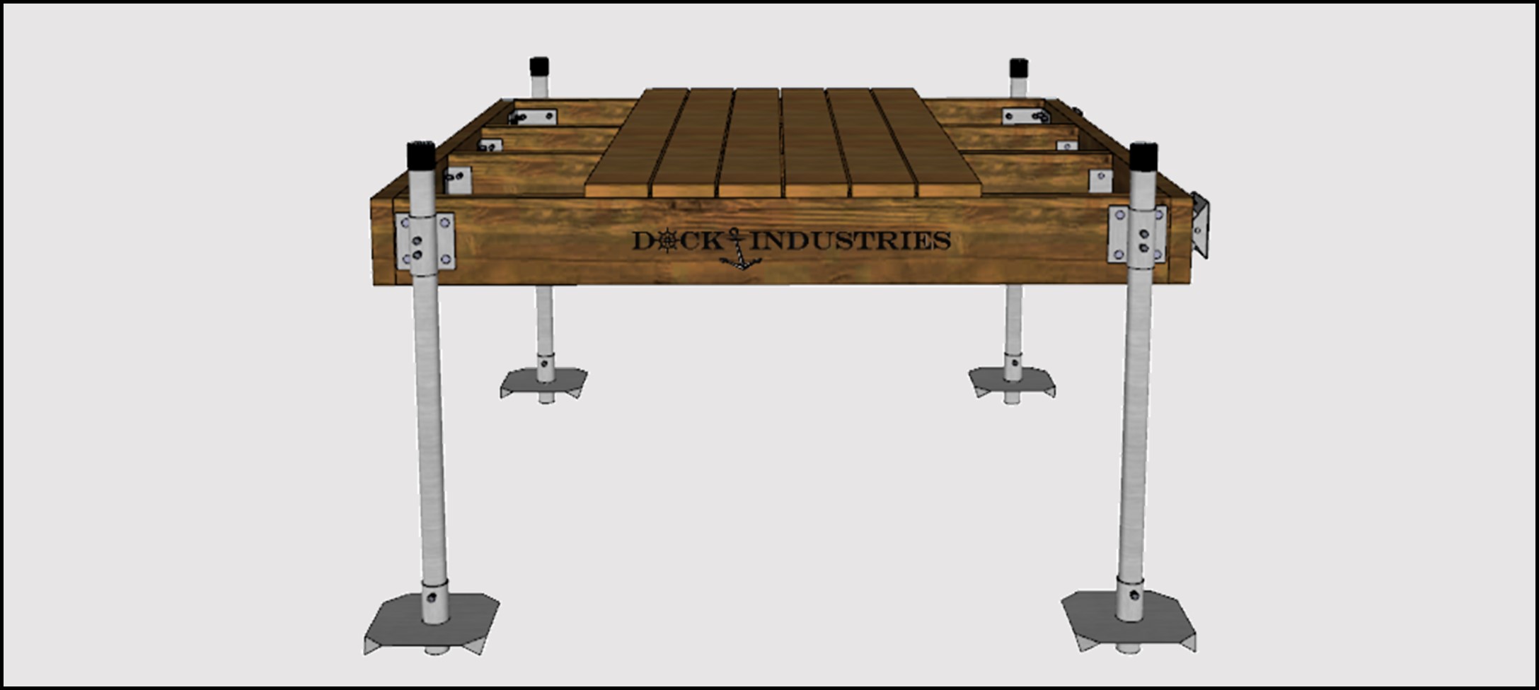 6'x6' Residential fixed dock kit - Dock Industries