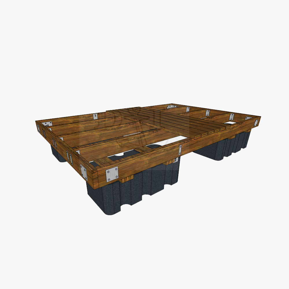 Heavy-Duty dock kit 4x16 Semi-Floating - Dock Industries Heavy-Duty dock kit 4x16 Semi-Floating - Dock Industries