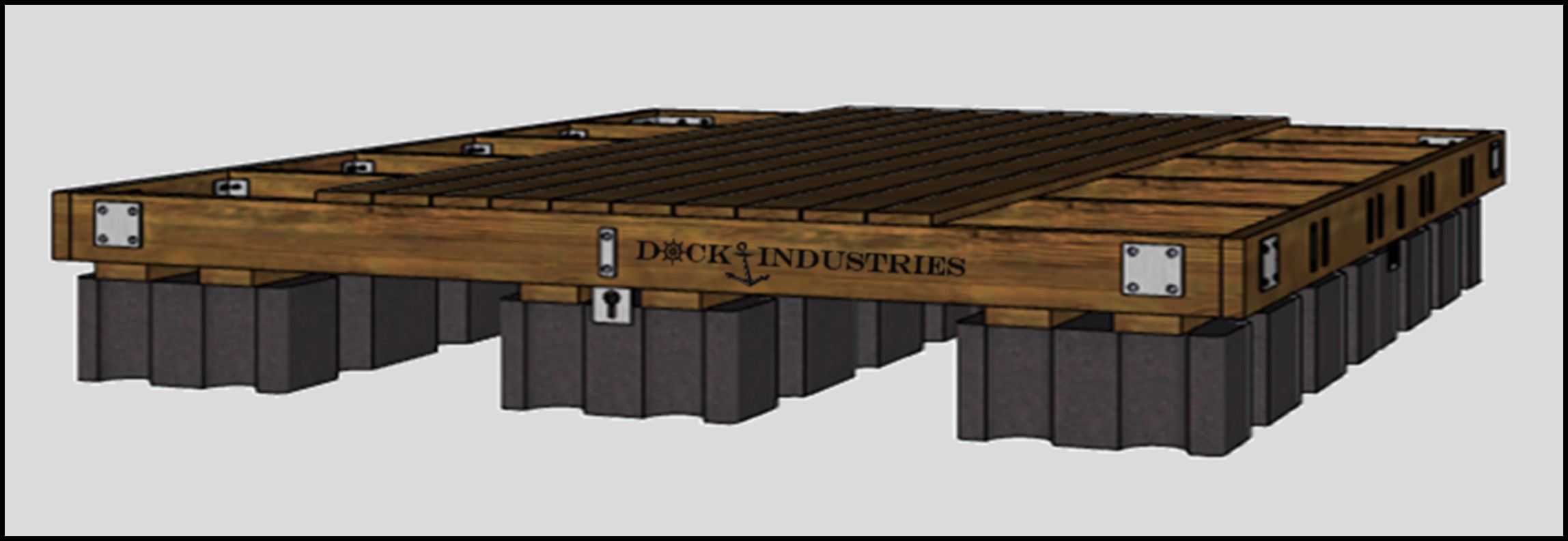 Residential swim raft 12'x12' kit - Dock Industries