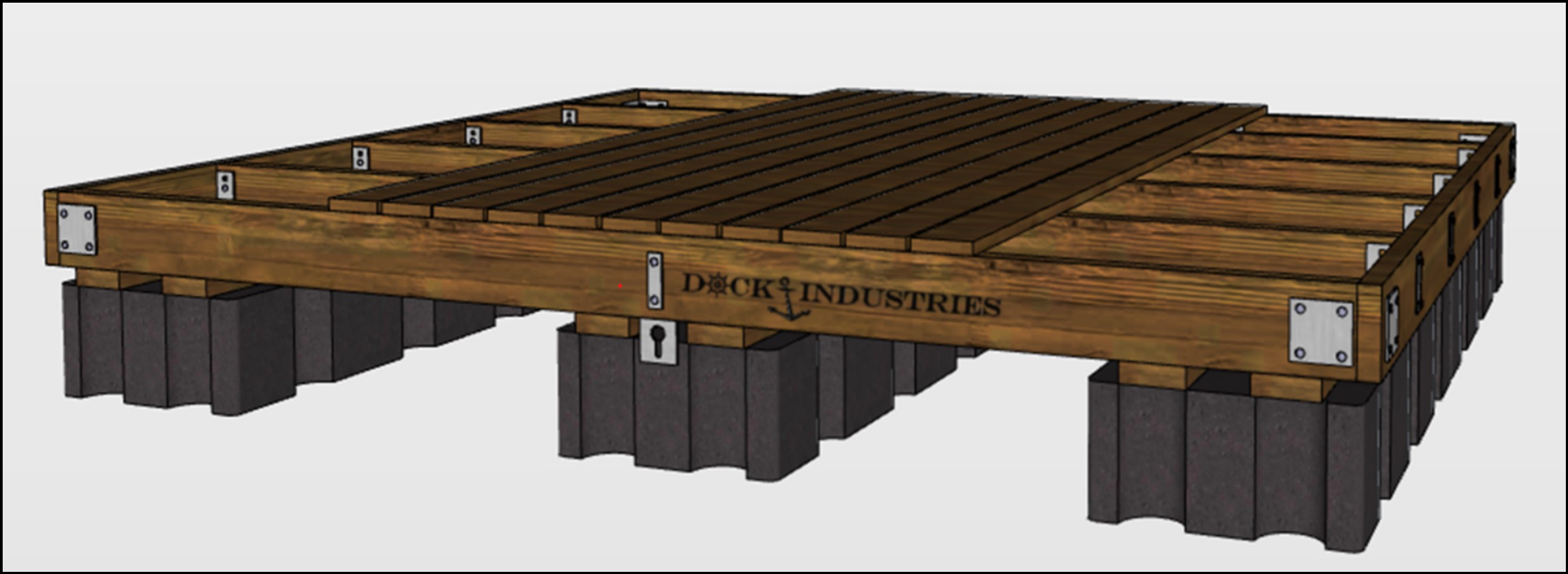 Heavy Duty swim raft 8'x8' kit - Dock Industries