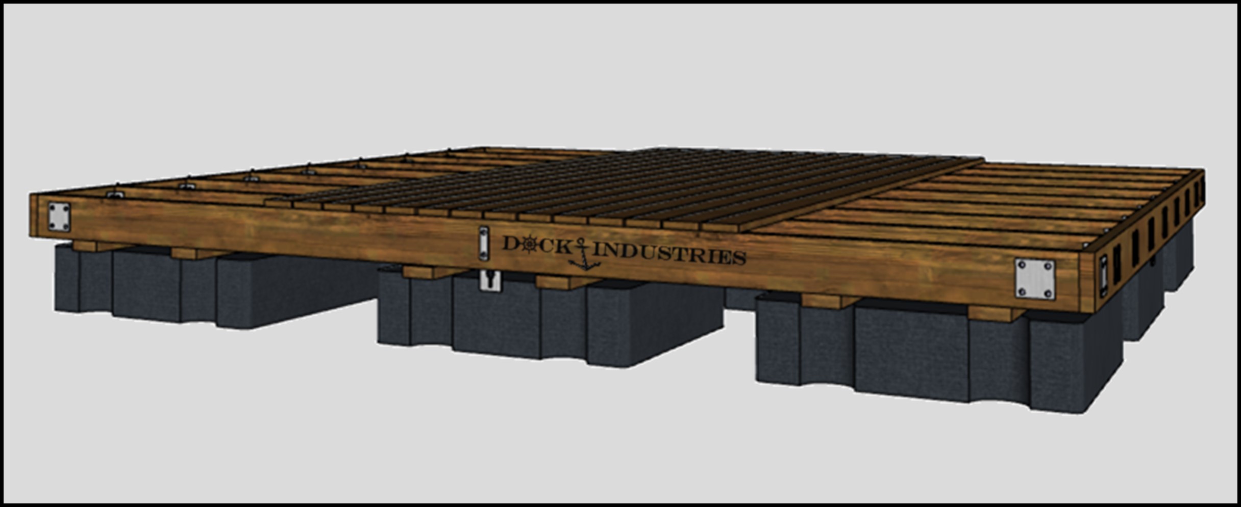 Heavy Duty swim raft 16'x16' kit - Dock Industries